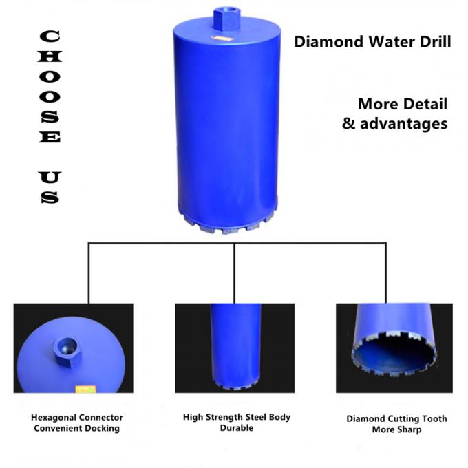 350mm Diamond Core Drill Bit , Drilling 1 Inch Core Drill Bit